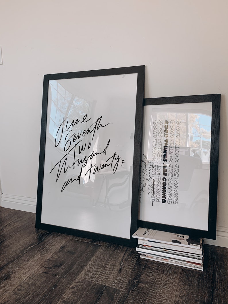 Anniversary Date Print, Printable Date Poster, Minimal Home Decor ...