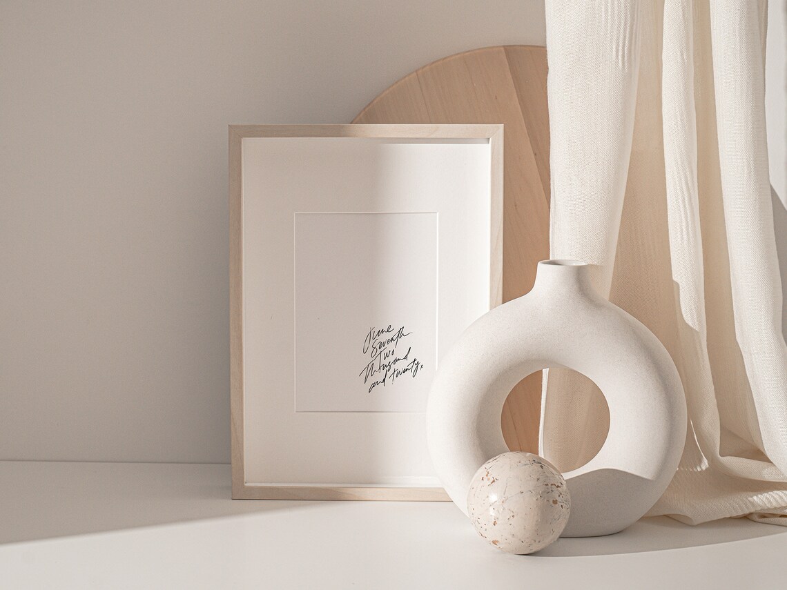 Anniversary Date Print, Printable Date Poster, Minimal Home Decor ...