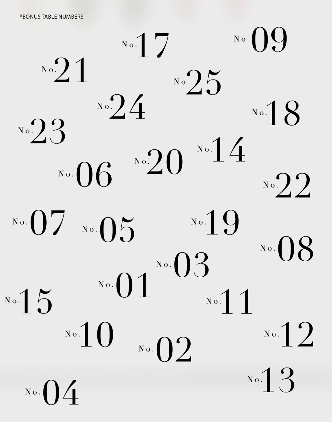 75 Hand Lettered Table Numbers for Wedding Signage - Etsy