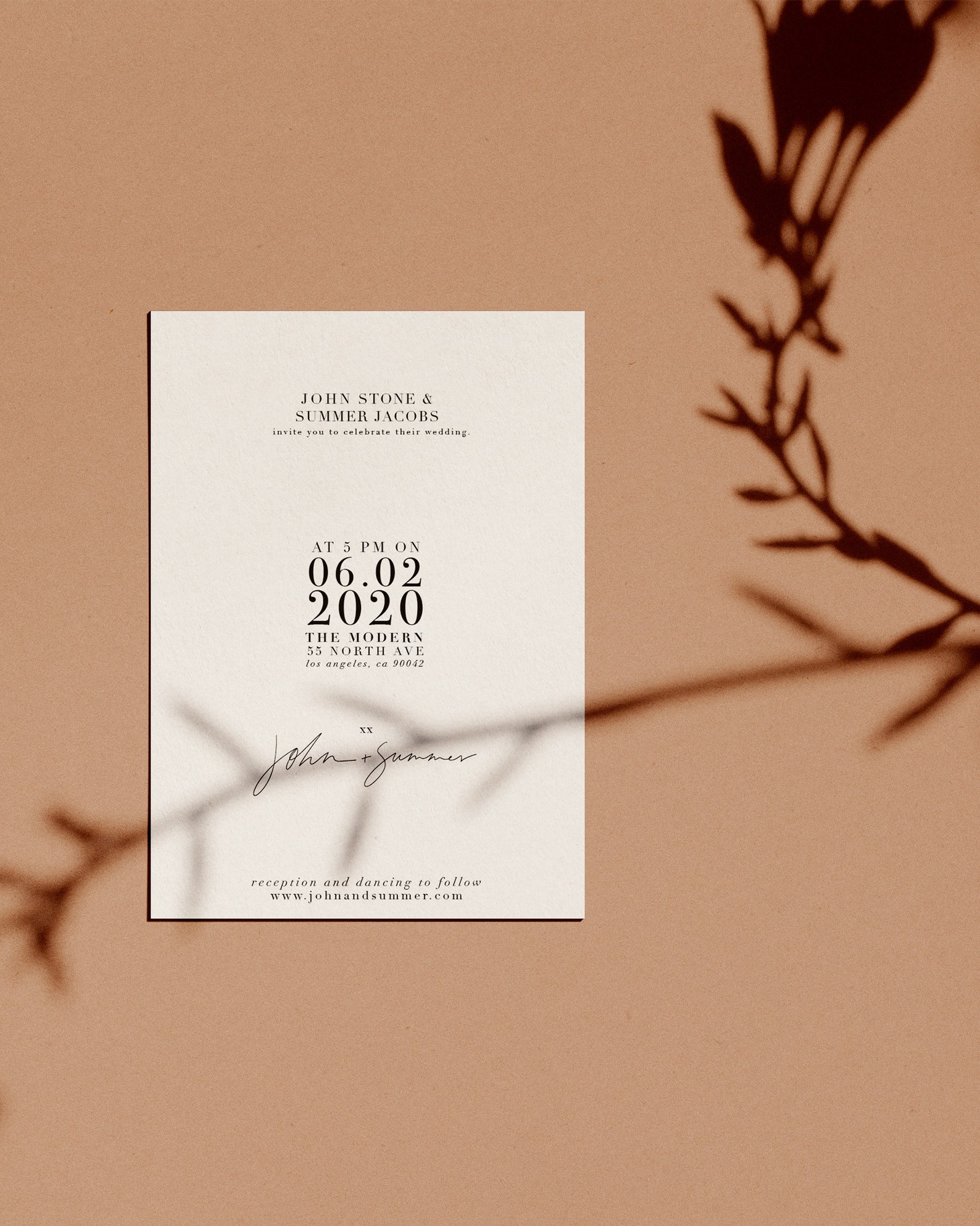 Modern Invitations Hand Lettered Invitations Letterpress | Etsy