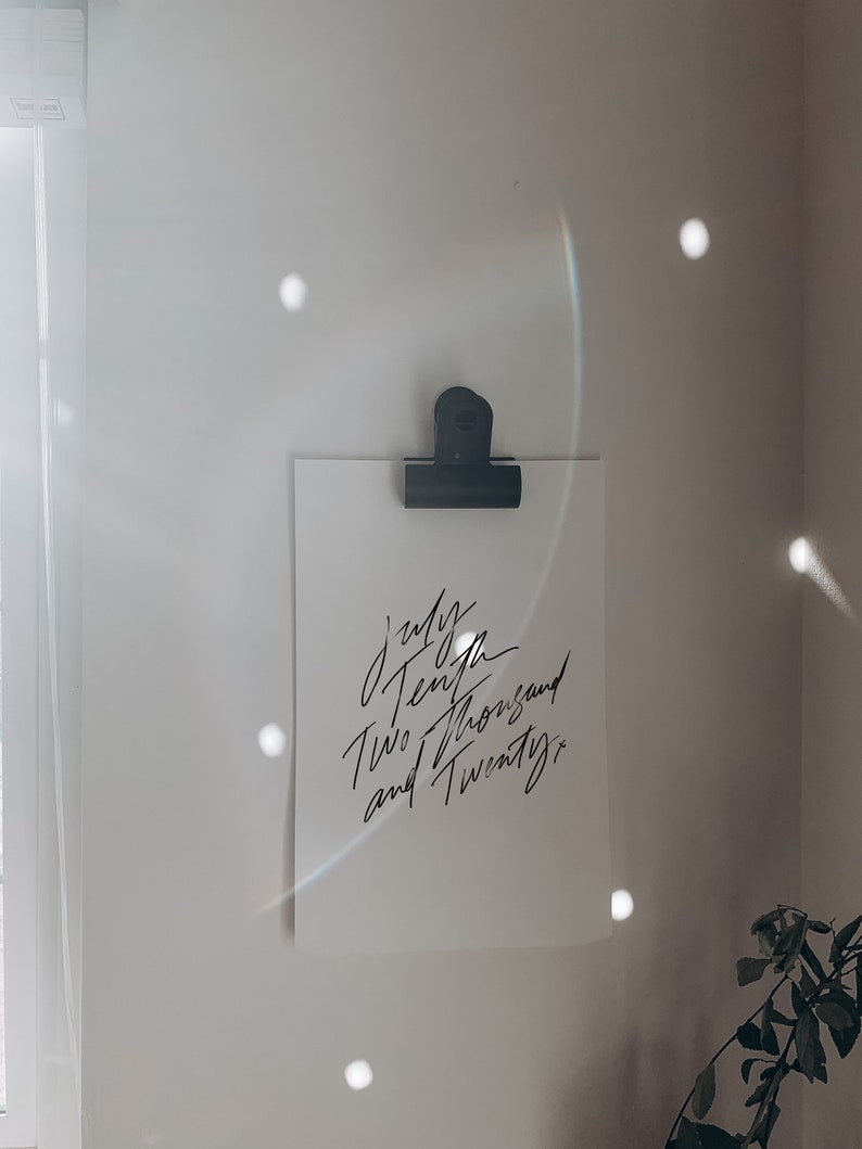 Anniversary Date Print, Printable Date Poster, Minimal Home Decor ...