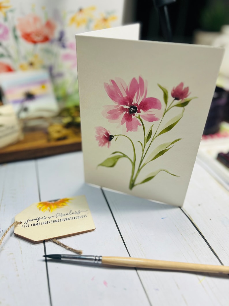 Set of 5 Floral Watercolor Notecard Sets, Stationary - Etsy