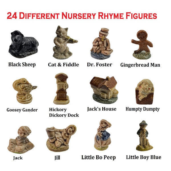 Wade Rare Complete Set of Miniature Nursery's Rhymes All 24 perfect ...