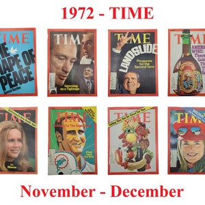 Choice of TIME Magazine – 1972 Nov-dec, Peace, Pierre Trudeau, Nixon ...
