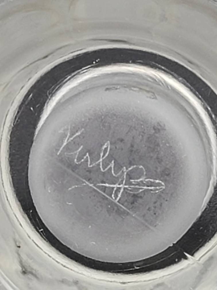 Antique Signed Verlys Frosted Glass Candleholders Set of Two | Etsy