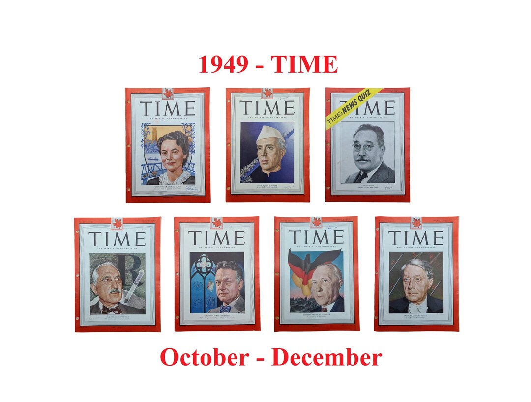 Choice of TIME Magazine – 1949 Oct-dec, Wellesley, India, Nehru, Judge ...
