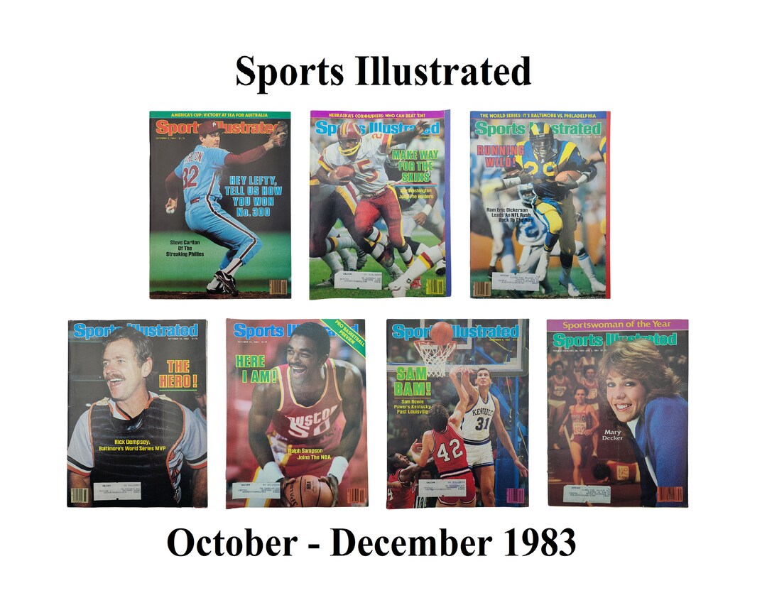Sports Illustrated Magazines 1983 Oct-dec, Baseball, Phillies ...