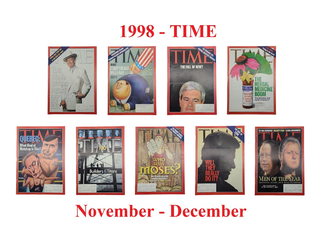 Choice of TIME Magazine – 1998 Nov-dec, Men of the Year, Novelist ...
