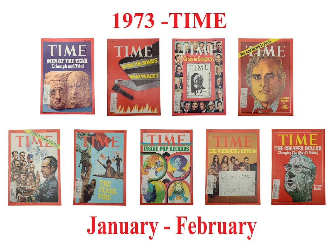 Choice of TIME Magazine 1973 Jan-feb, Men of the Year, Nixon, Vietnam ...