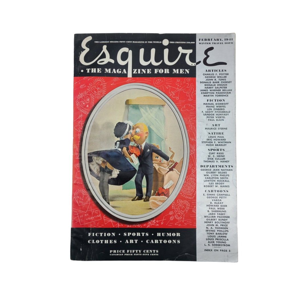 Esquire, the Magazine for Men, February 1941, Vintage Magazine ...