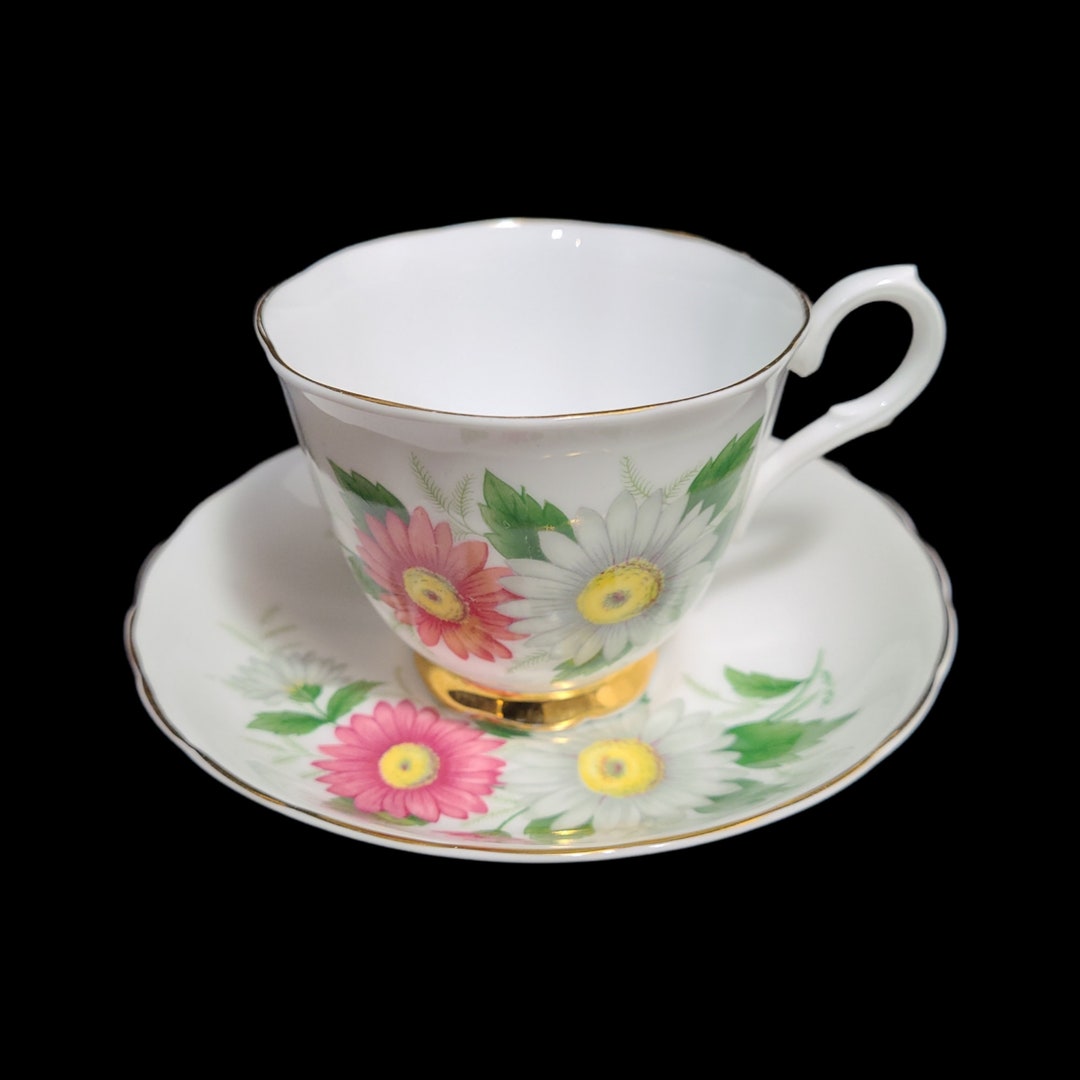 Jason Bone China Pink & White Daisy Teacup Numbered Teacup Vintage ...