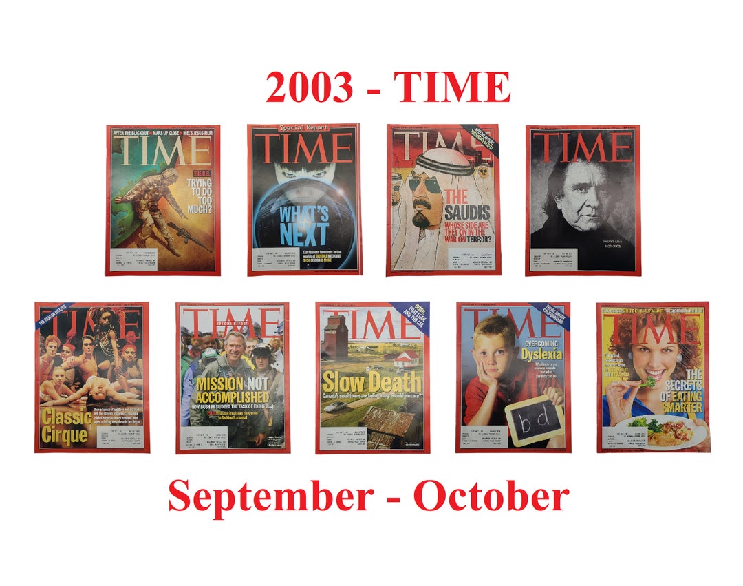 Choice of TIME Magazine – 2003 Sep-oct, Iraq War, Future Forecasts ...
