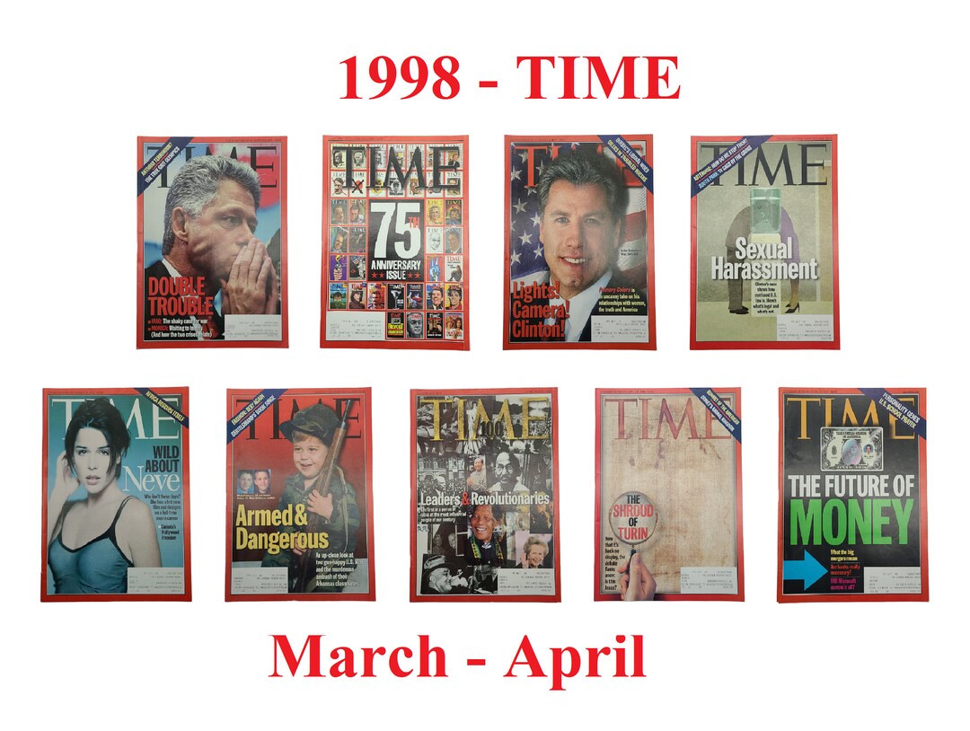 Choice of TIME Magazine – 1998 Mar-apr, Clinton, John Travolta, Sexual ...