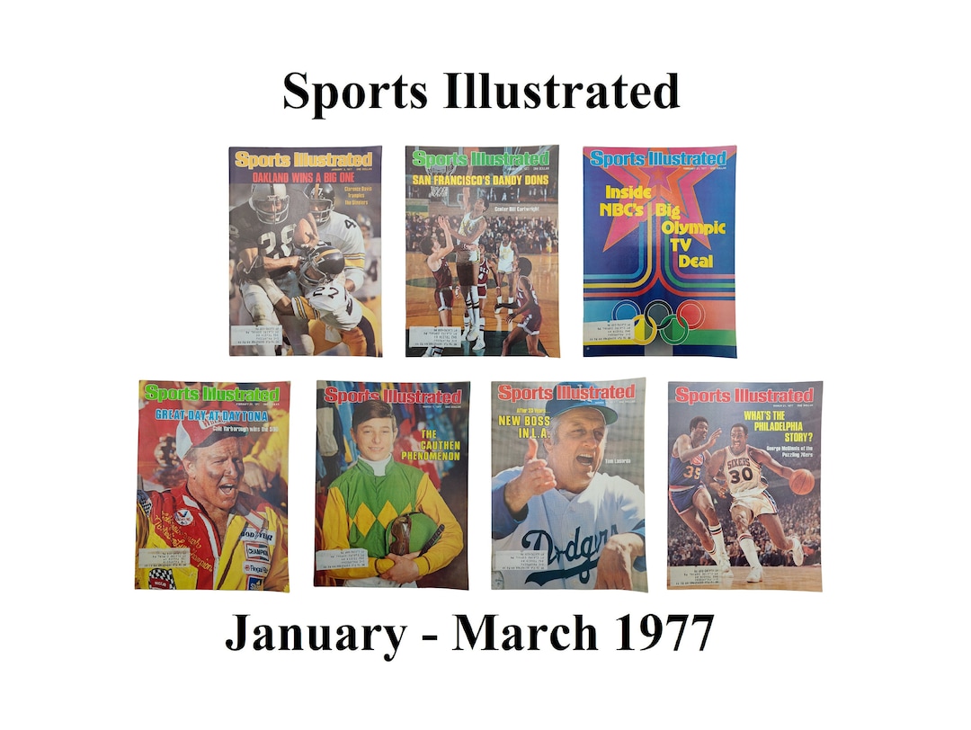 Sports Illustrated Magazines 1977 Jan-mar, Football, NFL, Basketball ...