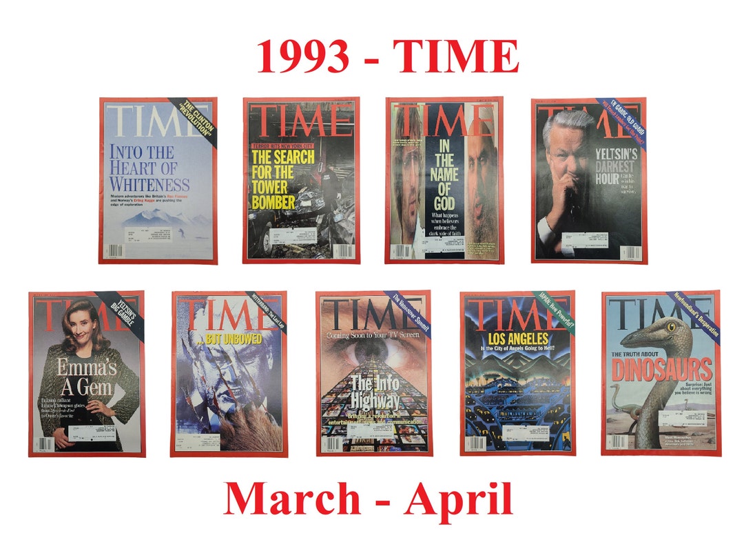 Choice of TIME Magazine – 1993 Mar-apr, Exploration, New York, God ...