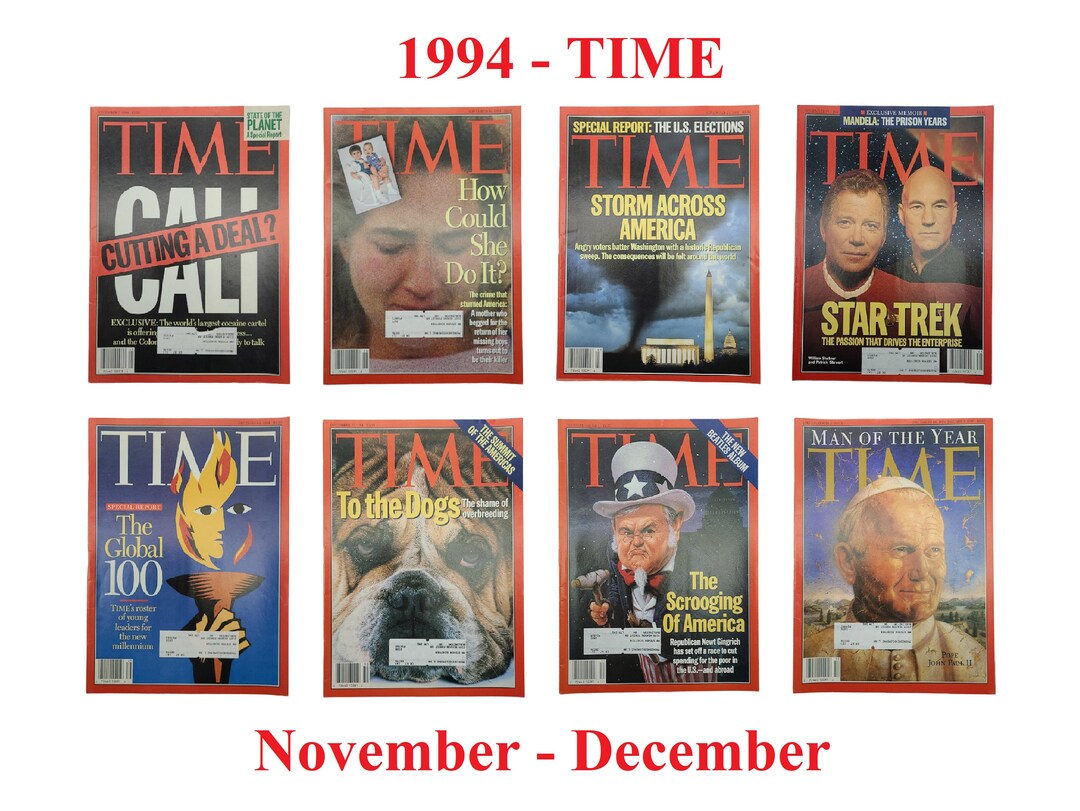 Choice of TIME Magazine – 1994 Nov-dec, Cali Cartel, Murder, Election ...