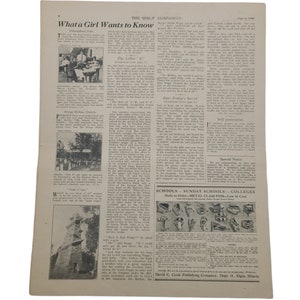 Girls' Companion Newspaper 1928–1930 • Vintage Weekly Girls’ Paper ...