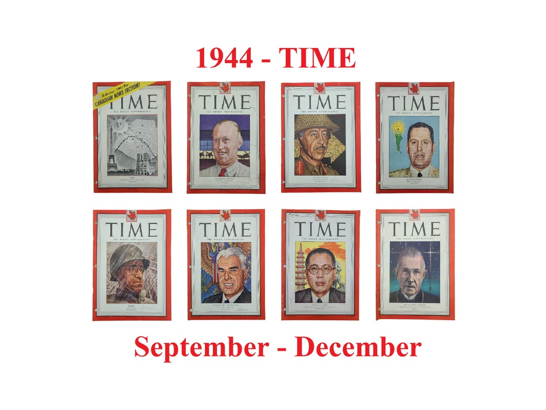 Choice of TIME Magazine 1944 Sep-dec, Paris, France, Air Force, Canada ...