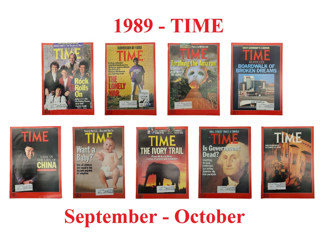 Choice of TIME Magazine 1989 Sep-oct, Rolling Stones, Community, Amazon ...