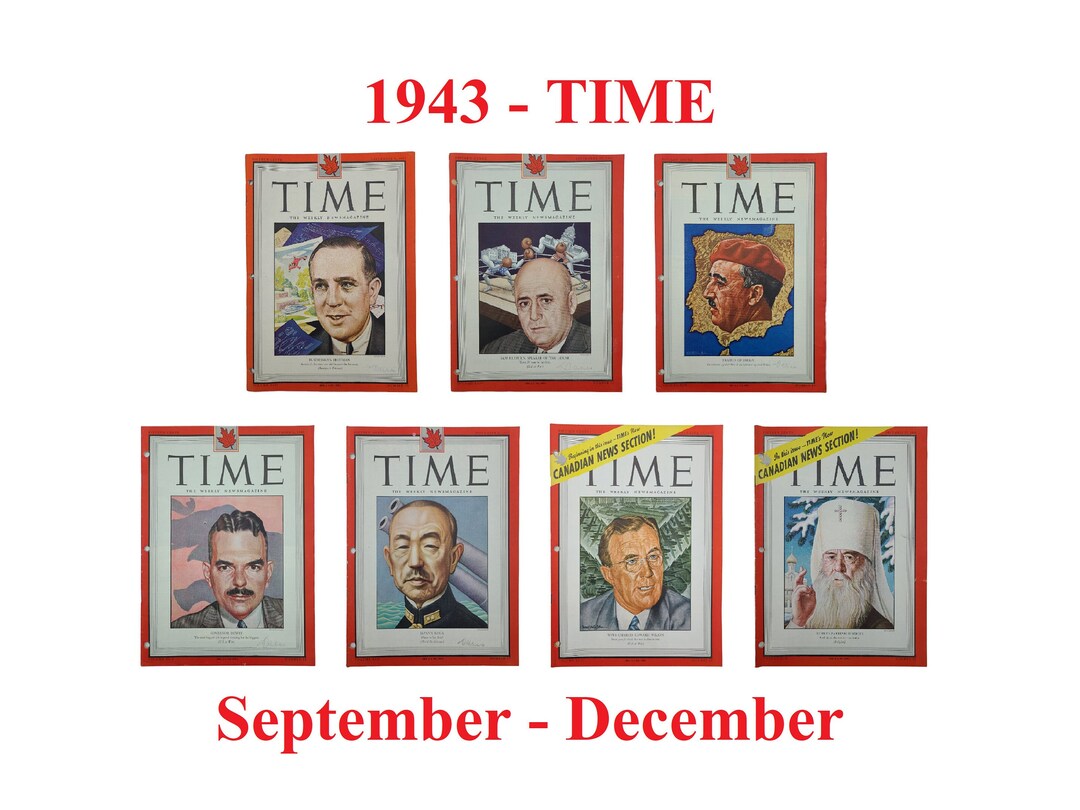Choice of TIME Magazine 1943 Sep-dec, War, WW2, Business, Finance ...