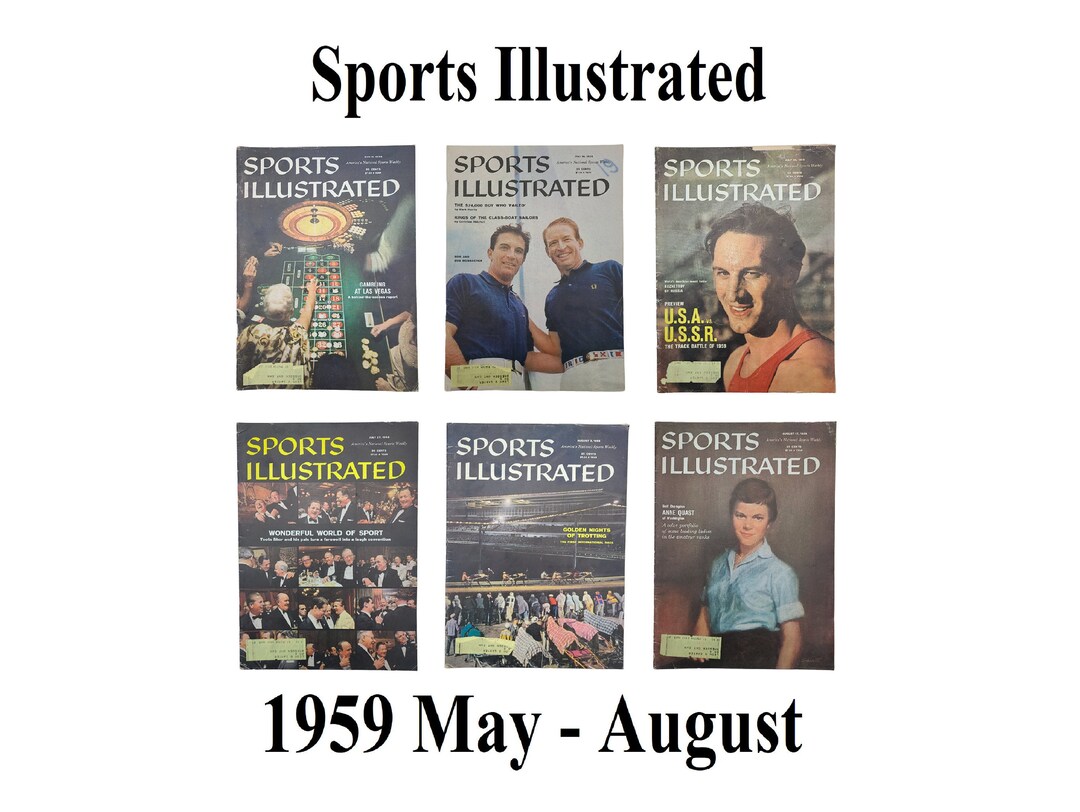 Sports Illustrated Magazines 1959 May-aug Gambling Las - Etsy