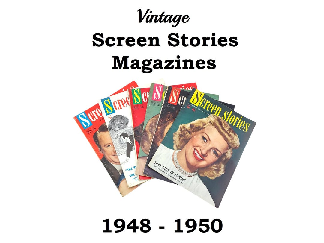 Choice of Screen Stories Magazines From 1948 - 1950. Stories, Pictures ...
