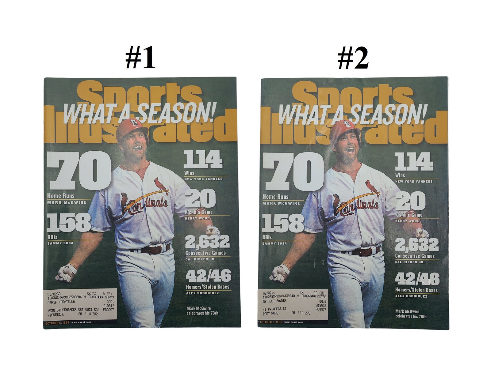 Sports Illustrated Magazines 1998 Sep-oct, Baseball, St. Louis ...