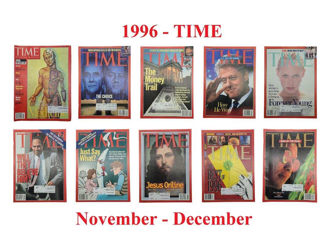 Choice of TIME Magazine – 1996 Nov-dec, Man of the Year, Medicine ...