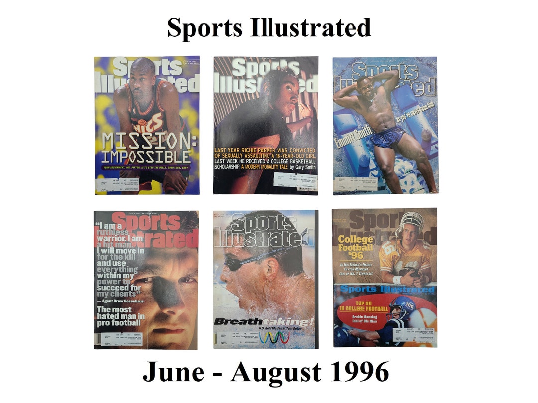 Sports Illustrated Magazines 1996 Jun-aug, Basketball, Sonics, Football ...