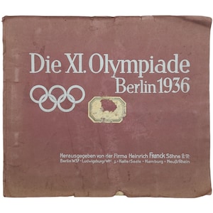 Berlin, Germany 1936 Olympic Collector Card Souvenir Book With 36 ...