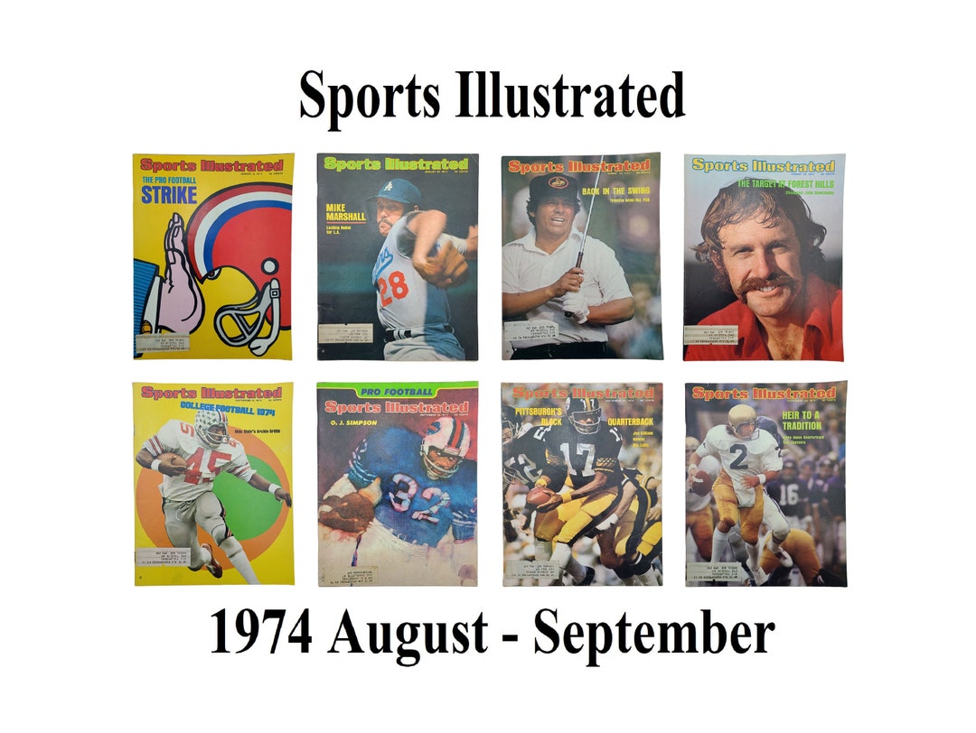 Sports Illustrated Magazines 1974 Aug-sep, Football, NFL, Baseball ...