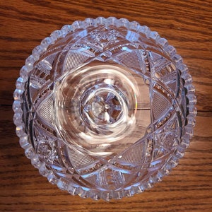 Rare Signed Roden Brothers Canadian Brilliant Cut Lead Crystal Compote ...