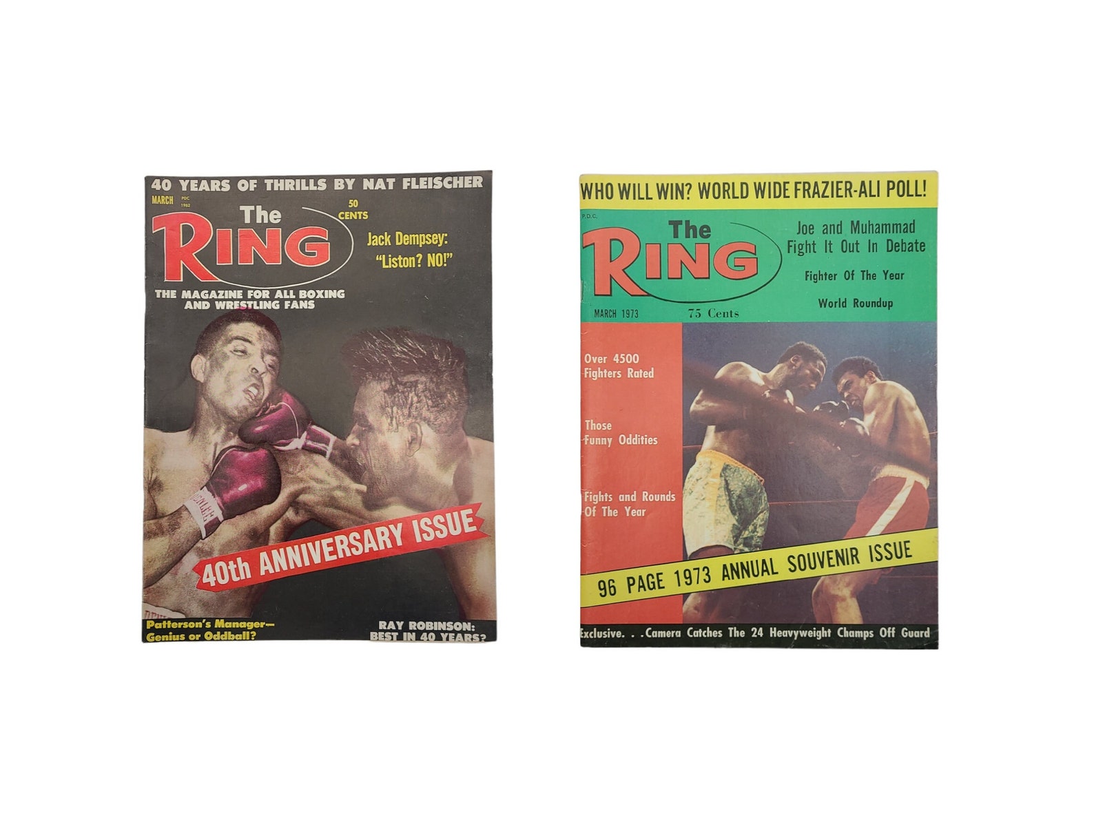 THE RING Boxing Magazines. Choice of Issues From 1948-1974. Robinson ...