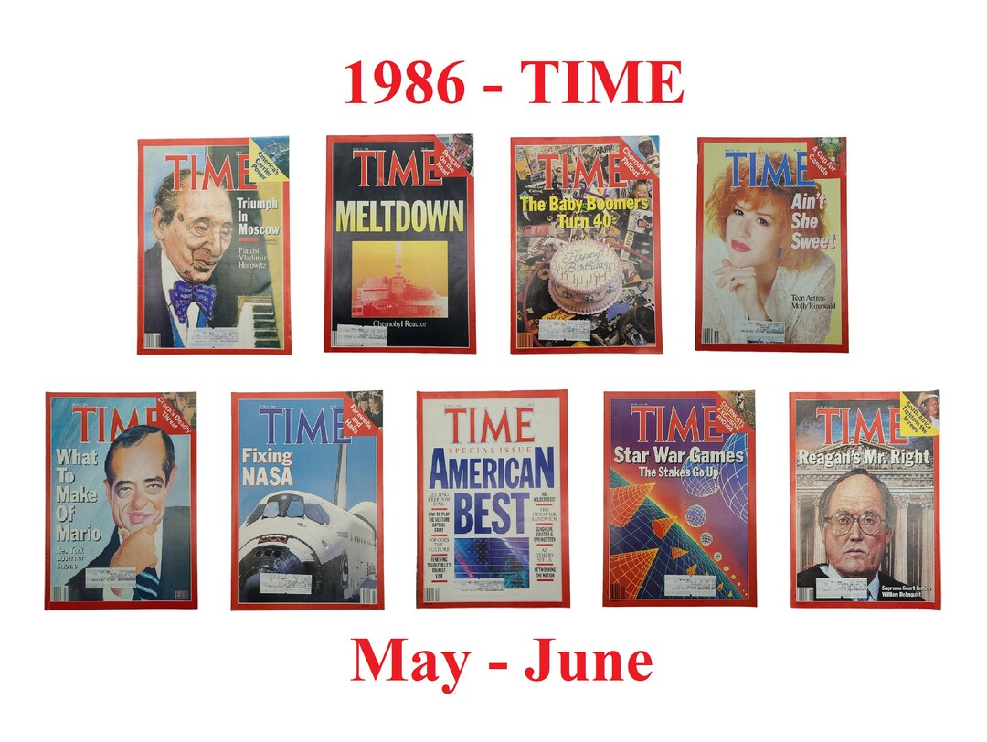 Choice of TIME Magazine 1986 May-jun, Moscow, Pianist, Chernobyl, Baby ...