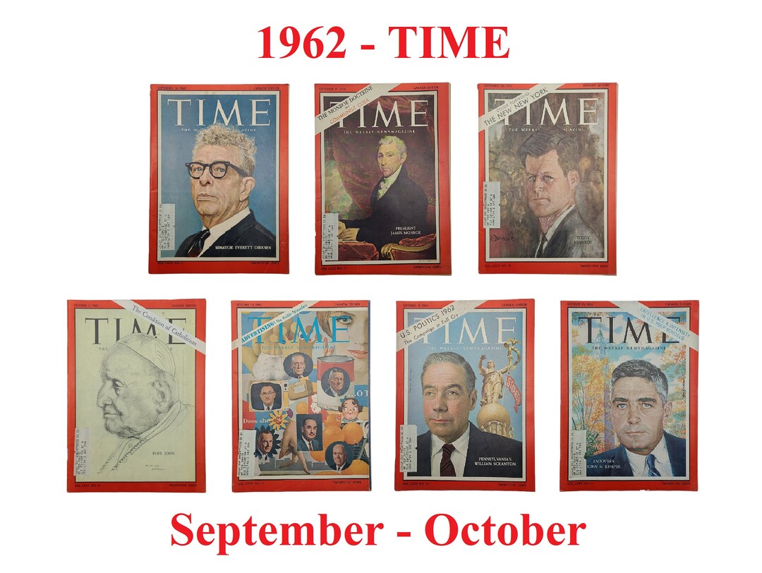 Choice of TIME Magazine – 1962 Sep-oct, Everett Dirksen, James Monroe ...