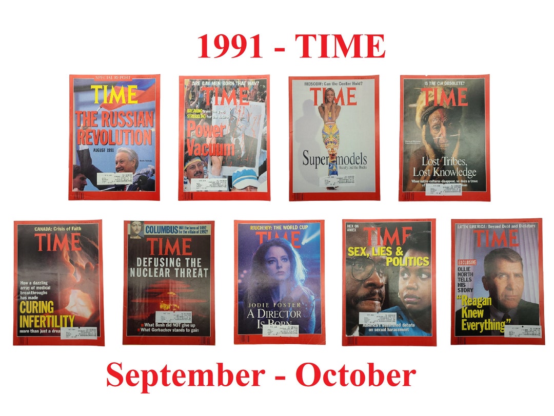 Choice of TIME Magazine 1991 Sep-oct, Russia, Superodels, Tribes ...