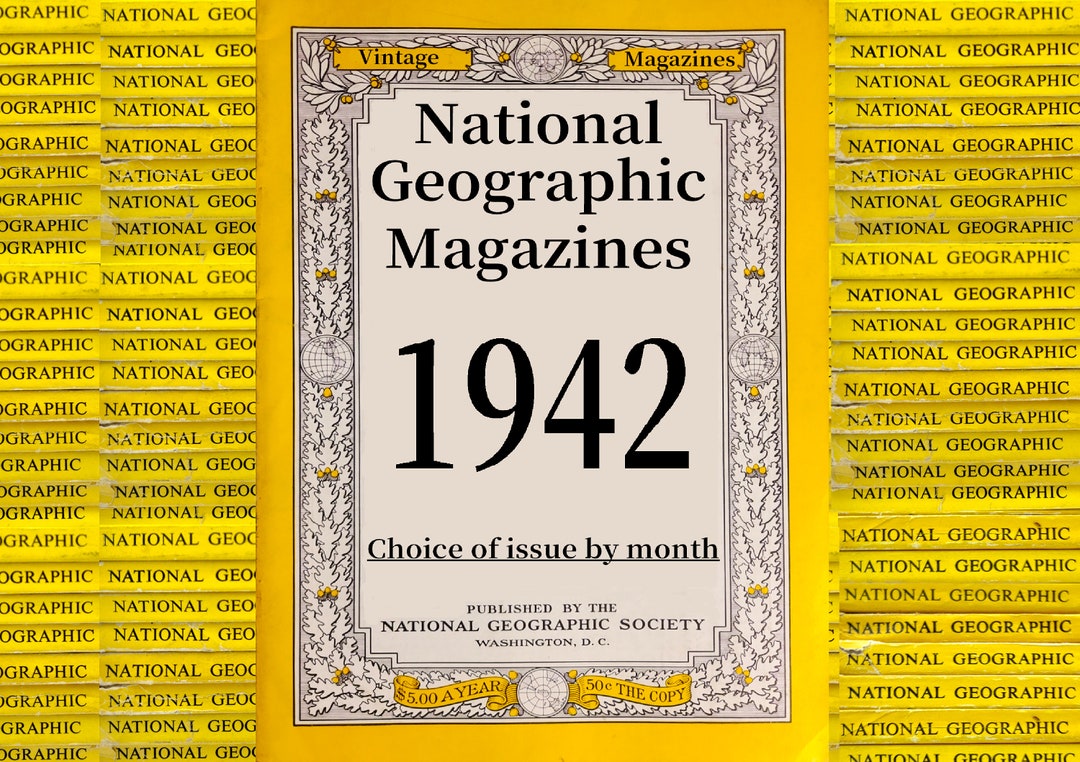 Choice of Original 1942 National Geographic Magazines - History ...