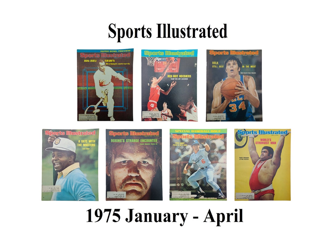 Sports Illustrated Magazines 1975 Jan-apr, Tennis, Super Bowl, College ...