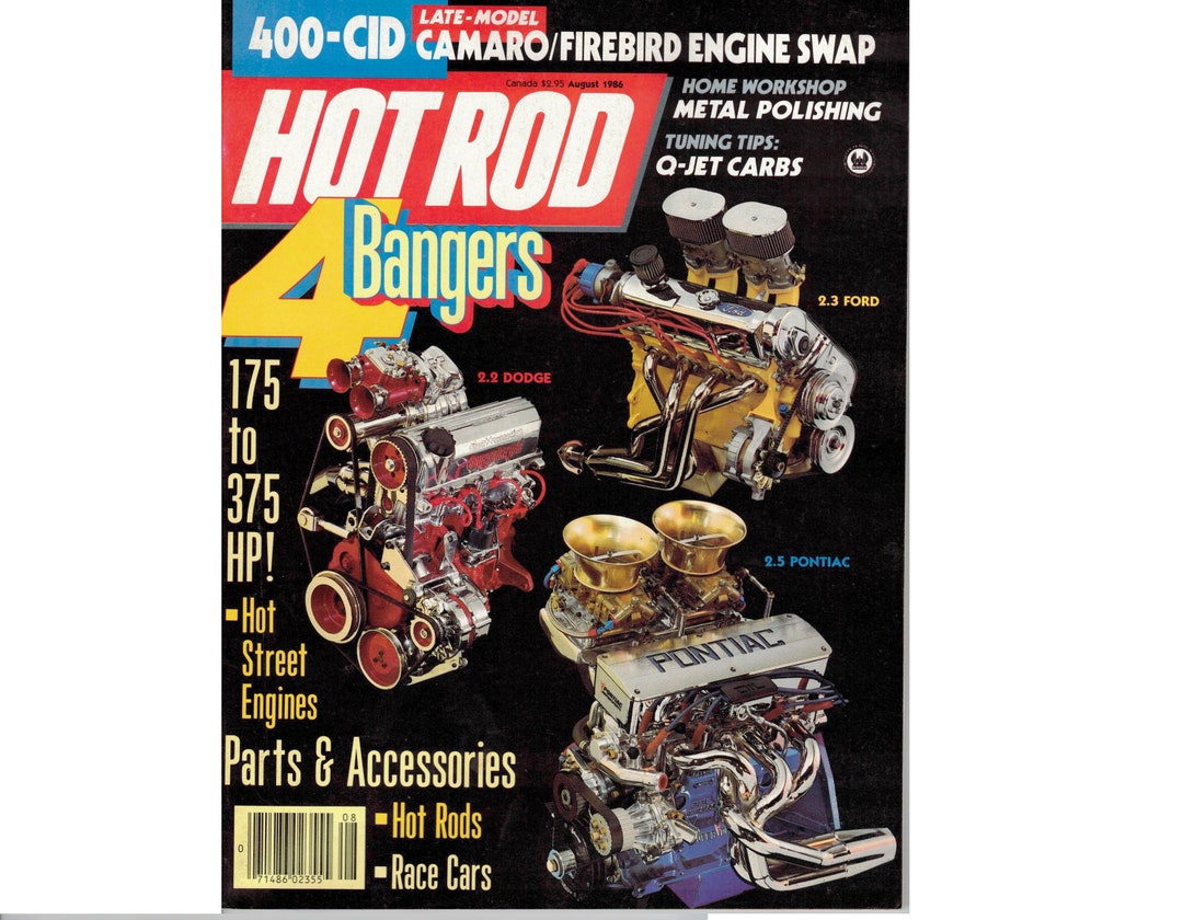 Hot Rod Magazine 4 Bangers, August 1986. - Etsy