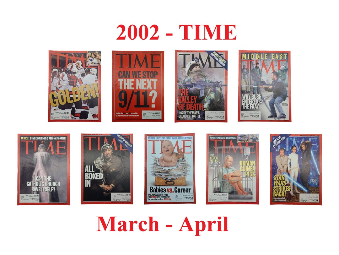 Choice of TIME Magazine 2002 Mar-apr, Team Canada, 9/11, Middle East ...