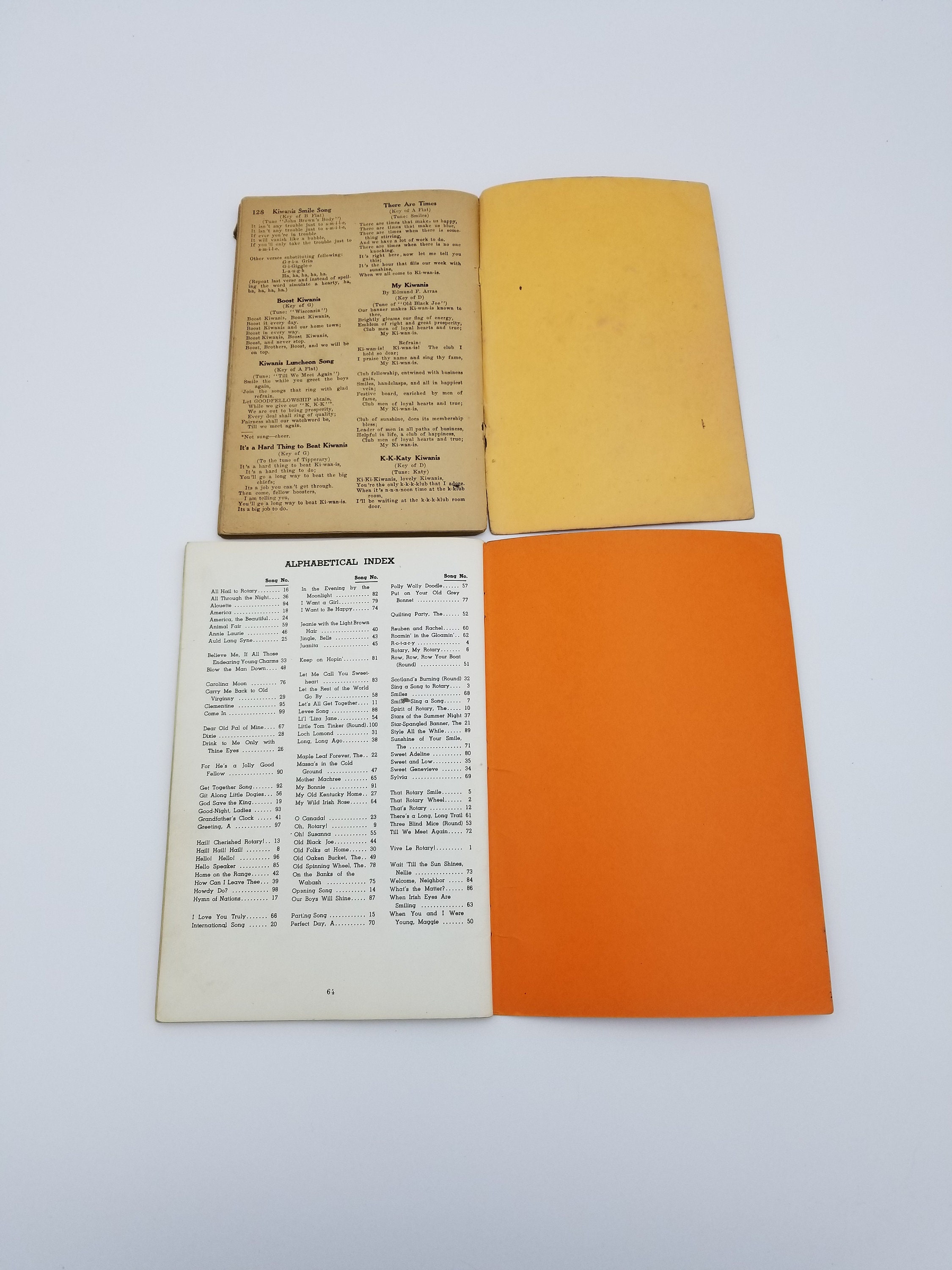 Songs of Kiwanis 1921 & Songs for the Rotary Club 1940 the - Etsy