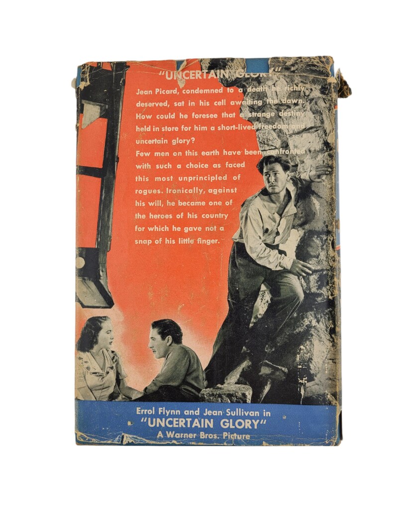 Uncertain Glory 1944 First Edition • Herb Meadow • Errol Flynn Film ...