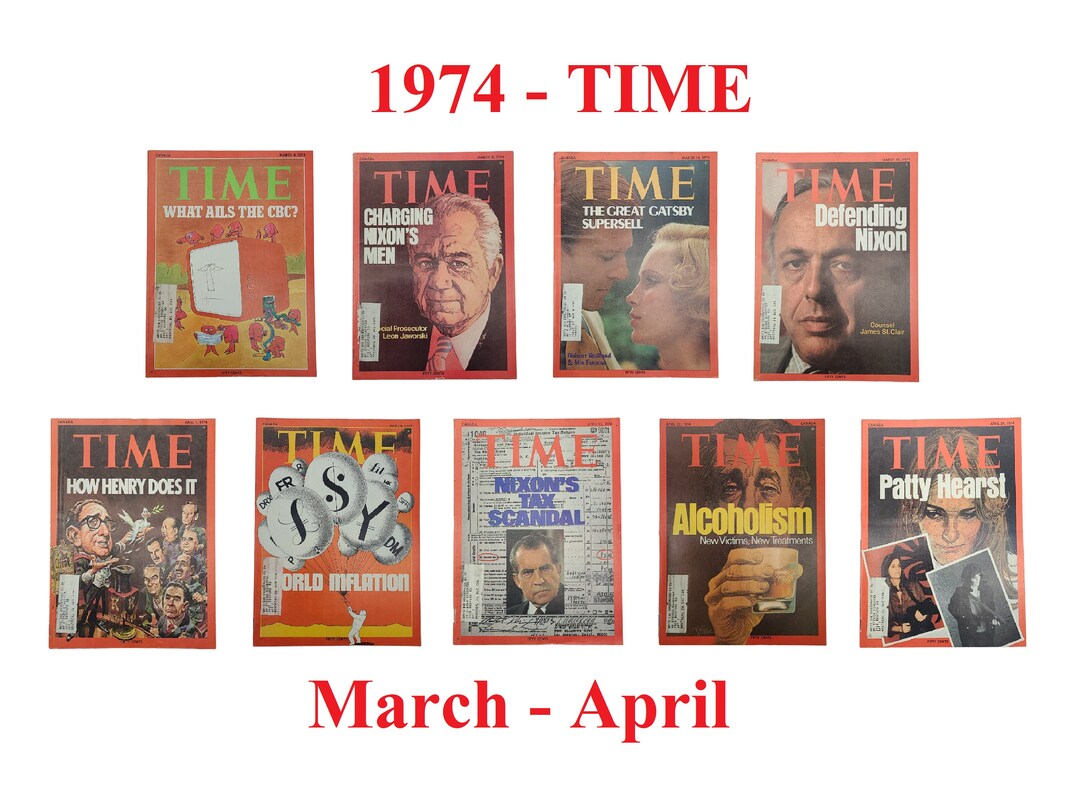 Choice of TIME Magazine – 1974 Mar-apr, CBC, Leon Jaworski, Great ...