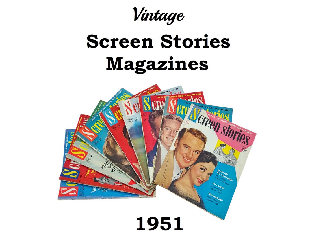 Choice of Screen Stories Magazines From 1951. Stories, Pictures and Ads ...