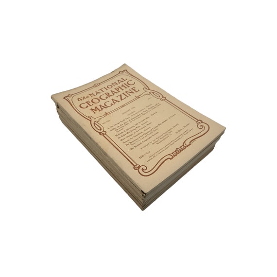 1908 National Geographic Magazines Volume XIX Numbers 1-12 - Etsy