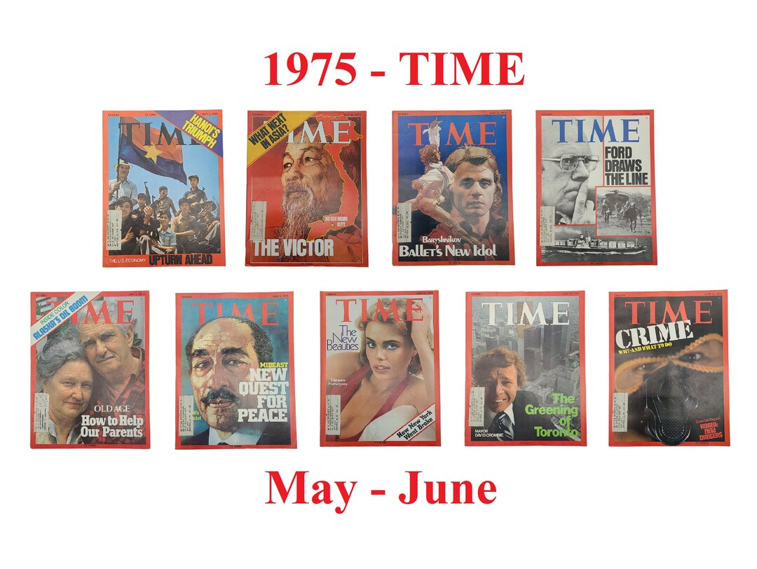 Choice of TIME Magazine – 1975 May-jun, Hanoi, Vietnam, Baryshnikov, Ballet, President Ford, Old ...