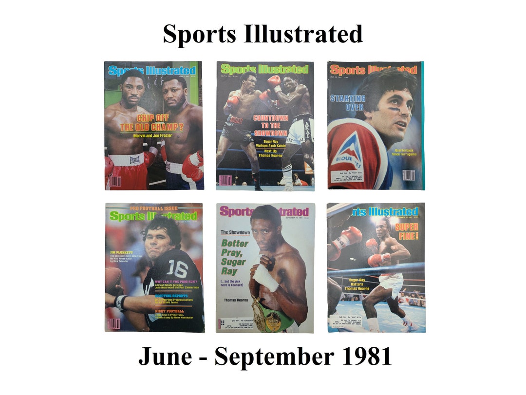 Sports Illustrated Magazines 1981 Jun-sep, Boxing, Hearns, Leonard ...