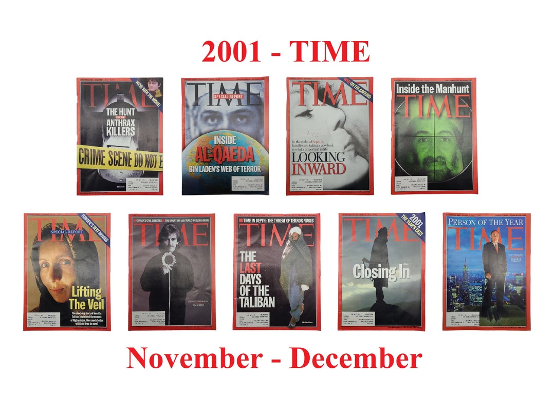 Choice of TIME Magazine – 2001 Nov-dec, Person of the Year, Crime, Bin ...