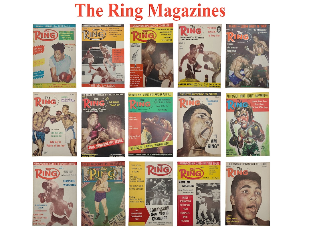 THE RING Boxing Magazines. Choice of Issues From 1948-1974. Robinson ...