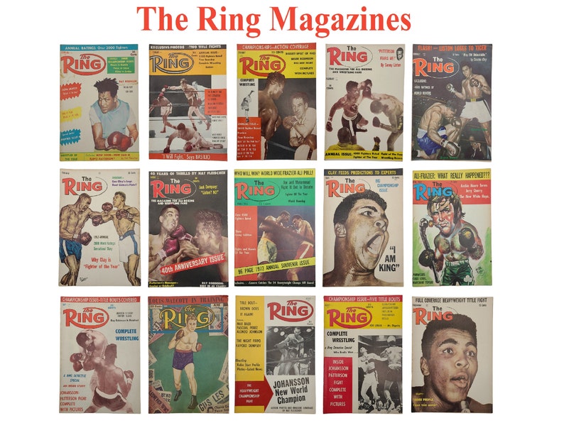 THE RING Boxing Magazines. Choice of Issues From 1948-1974. Robinson ...